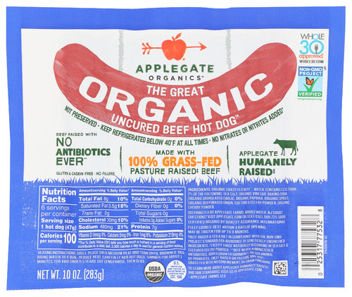 Applegate Hot Dogs Og Beef – Blossom Goods