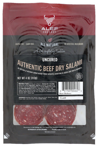 Alef Sausage Salami Beef Authentic Dry – Blossom Goods
