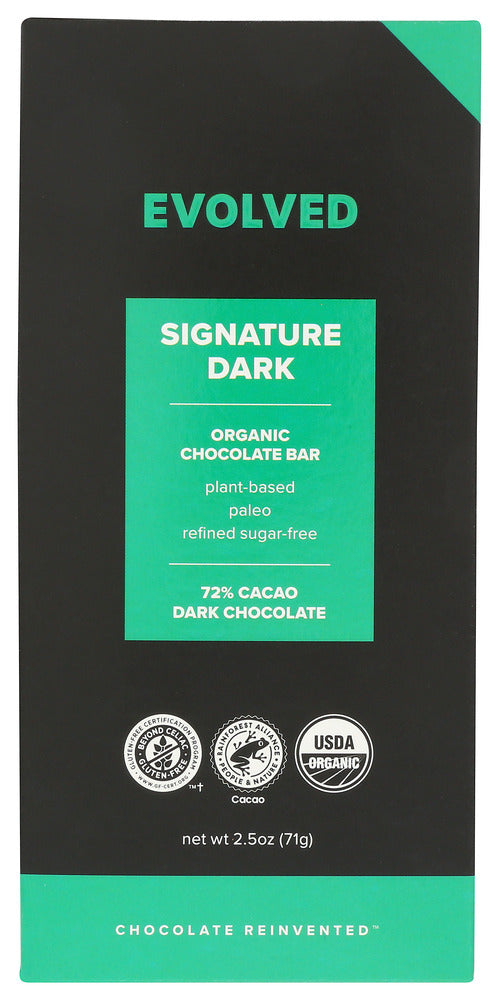 Evolved Chocolate Bar Chco Drk 72% Signature – Blossom Goods