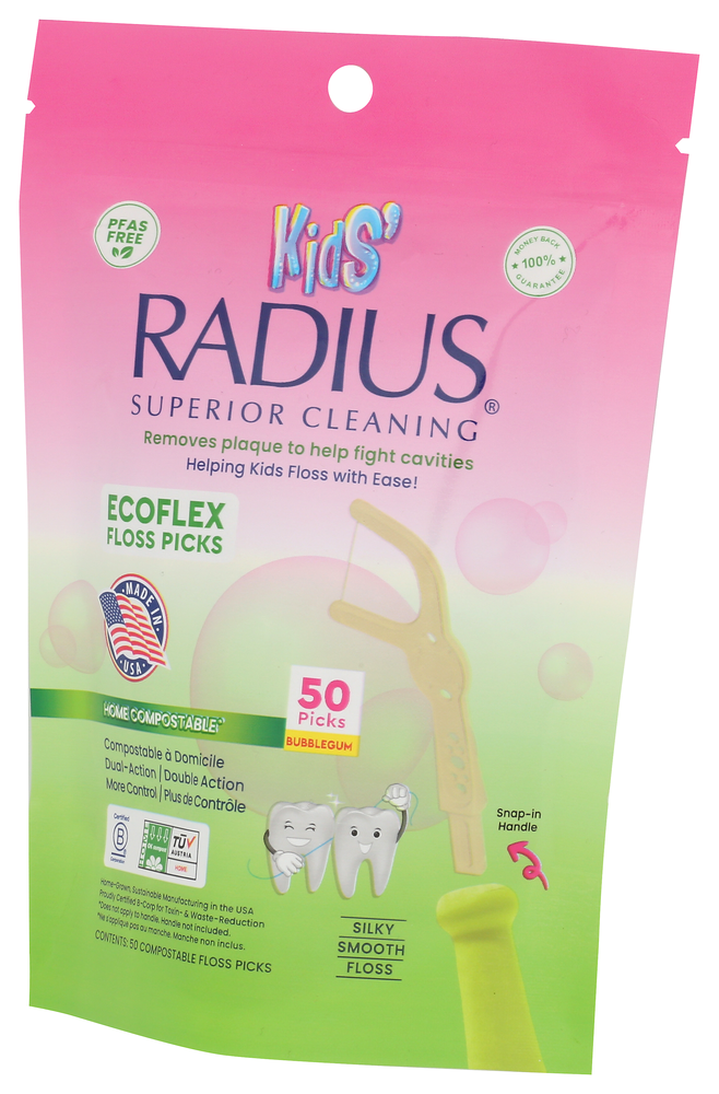 Radius Floss Picks Kids Bblgum – Blossom Goods